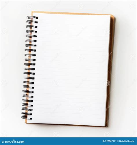 Blank Spiral Notebook Mockup With Lined Pages For Writing Or Sketching
