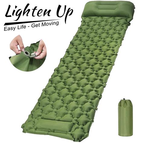 야외 캠핑 슬리핑 패드 베개 포함 초경량 에어 매트 팽창식 매트리스 내장 인플레이터 펌프 여행 하이킹 Aiexress 18 리뷰후기 에어포트