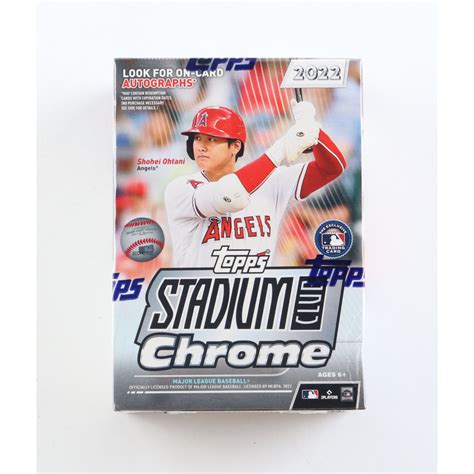 2022 Topps Stadium Club Chrome Baseball Blaster Box With 4 Packs
