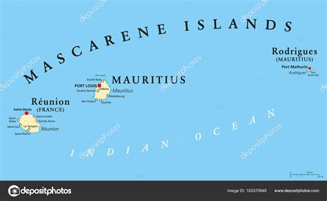 Mascarene Islands Political Map Mauritius Reunion And 55 OFF