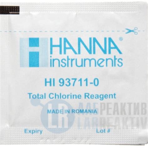 Реагенты на общий хлор Hanna HI93711-01, 100 тестов по цене ...