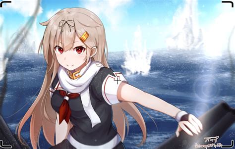 夕立艦これ 夕立改二 「只今戦闘中ぽい๑˃̵ᴗ˂̵ 」べいりーずのイラスト