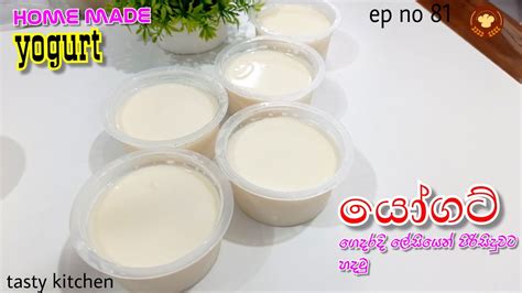 යෝගට් හදන ලේසි විදිය How To Make Pure Yogurt At Home Tastykitchenn Youtube