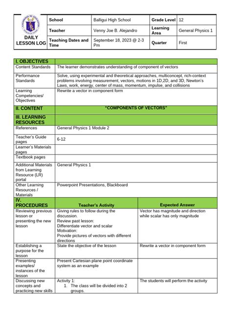 Dllcomponents Of Vectors Pdf
