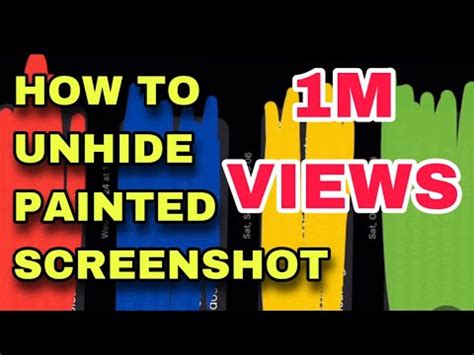 How To Unhide Painted Screenshot Text EASY YouTube