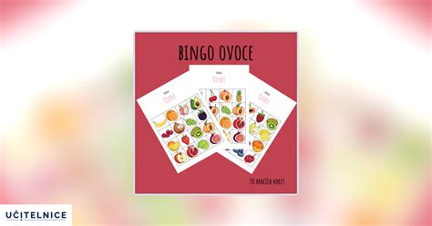 Bingo Ovoce Učitelnice