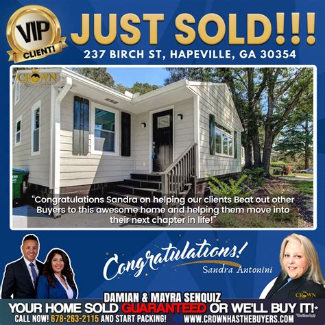 Congratulations 🎉🎉 Sandra Antonini 🔥🔥🔥 Just Sold Way To Go Helping Our Vip Buyer Client Find