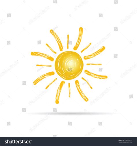 Sun Color Vector Illustration Stock Vector Royalty Free 186036281