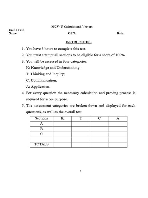 Unit 1 Test Pdf Derivative Tangent