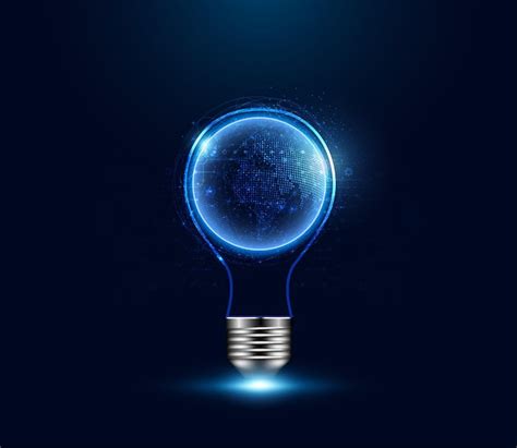 Premium Vector Globe Bulb Concept Idea Communication Connection Business Connection Network