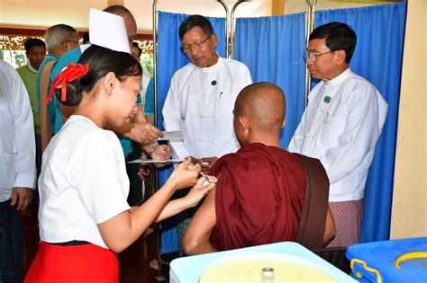 နေပြည်တော်အတွင်းရှိ သံဃာတော်များနှင့်သီလရှင်များအား အသည်းရောင် အသားဝါဘီပိုးရောဂါကာကွယ်ဆေးထိုးန