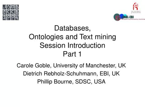 Ppt Databases Ontologies And Text Mining Session Introduction Part 1