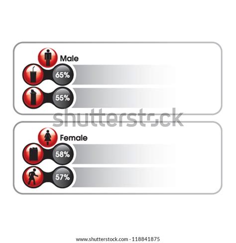 Male Female Compare Chart Stock Vector Royalty Free 118841875 Shutterstock