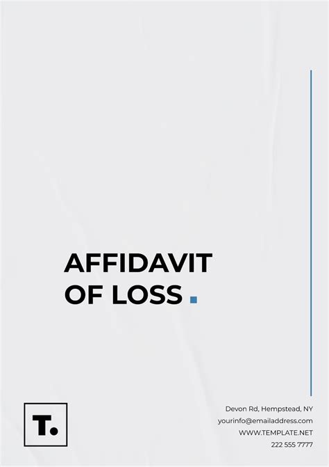Free Affidavit Of Lost Document Template To Edit Online