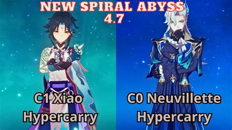 C1 Xiao Hypercarry C0 Neuvillette Vape Showcase NEW Spiral Abyss 4 7 Genshin Impact YouTube