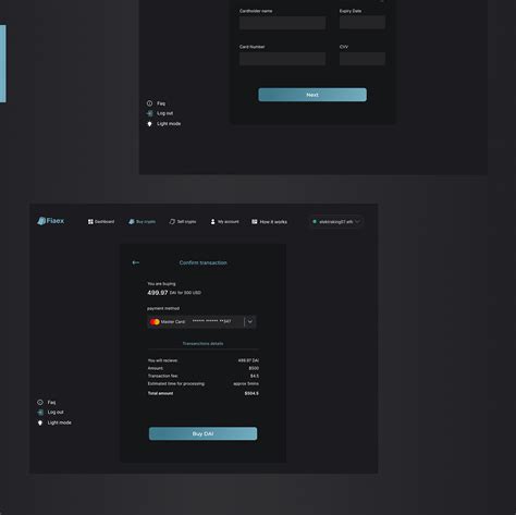 crypto ramp dapp ui ux design behance