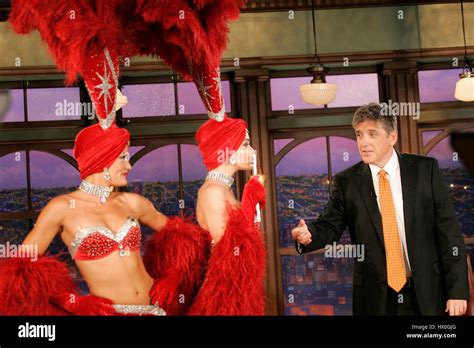 Host Craig Ferguson Right With Las Vegas Show Girls During A Segment Of The Late Late Show