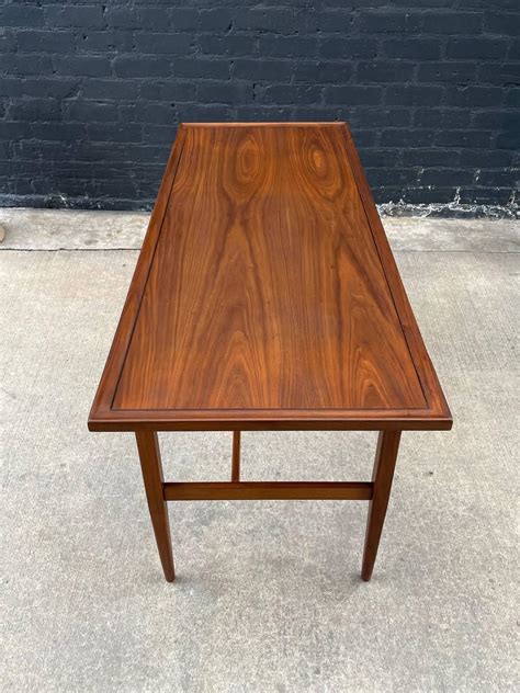 Newly Refinished Mid Century Modern Sculpted Walnut Desk For Sale At