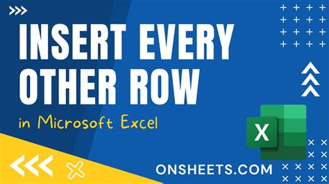 How To Insert Every Other Row In Excel 3 Best Ways On Sheets