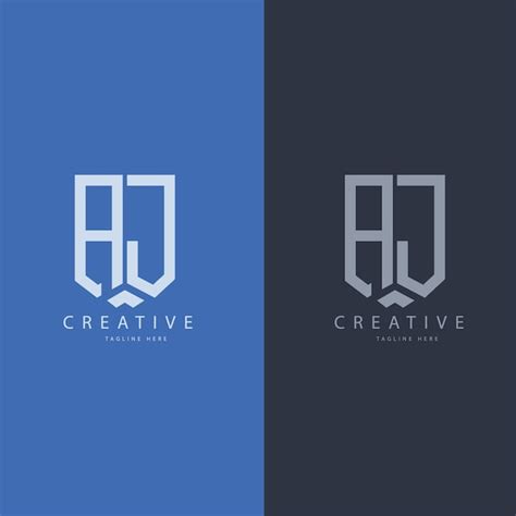 Premium Vector Modern Monogram Initial Letter Aj Logo Design Template