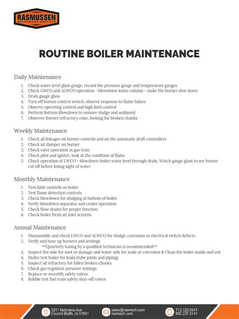 Boiler Maintenance Checklist And Logs Pdf Boiler Valve