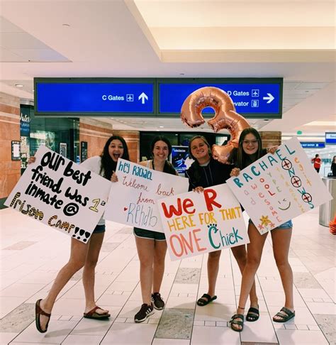 Bestie Goals Airport Signs Airport Welcome Signs Welcome Home Signs
