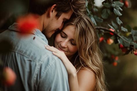 Capturing The Deep Bond Of A Romantic Embrace Between A Loving Couple