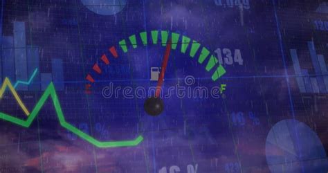 Image Of Speedometer And Statistical Data Processing Against Rain And