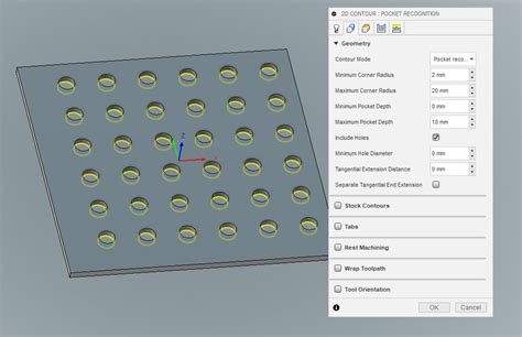 Contour Mode Pocket Recognition Not Detecting Holes Autodesk Community