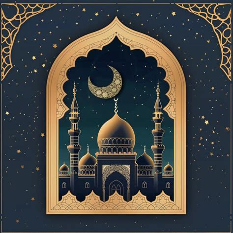 Premium Photo Islamic Greeting Eid Mubarak Card