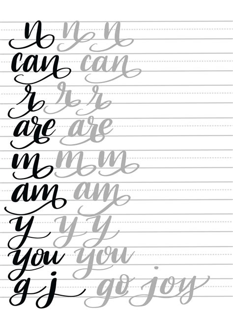Lettering Practice Sheets Free Printable