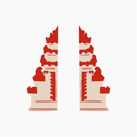 Premium Vector Lempuyang Bali Temple Illustration