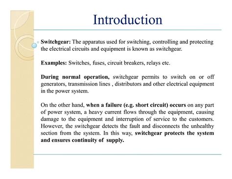 Switchgear And Protection Introduction Pdf