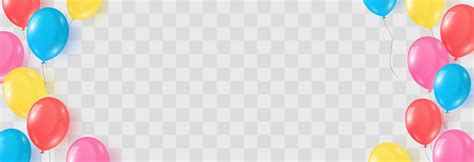 벡터 다채로운 풍선은 투명 한 배경에 격리 되어 있습니다 기념일 생일 파티 디자인을 위한 현실적인 축제 3d 헬륨 풍선 템플릿 벡터 그림 노랑에 대한 스톡 벡터 아트 및