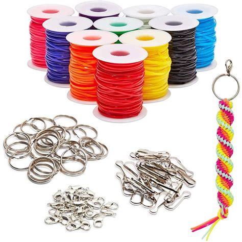 Lanyard String Boondoggle Kit With 10 Rolls 40 Yards Each For