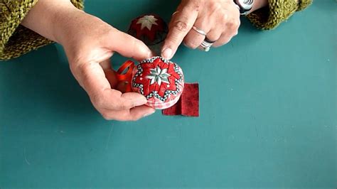 Fabric Folded Christmas Ornament Youtube
