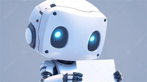 Hình Nền Powerpoint Robot Dễ Thương Trưng Bày Ghi Chú Trống Miễn Phí