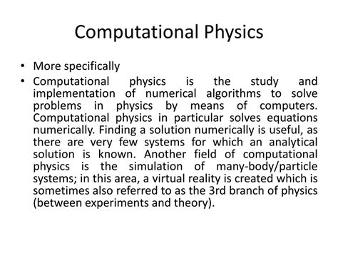 Ppt Computational Physics Course Overview Powerpoint Presentation