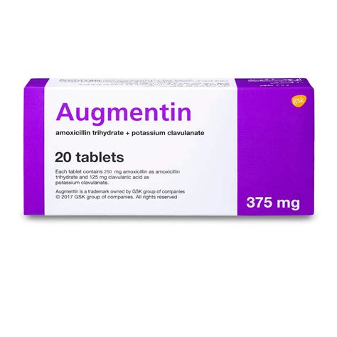 Augmentin Tablet 375 Mg 20 Pc Kulud Pharmacy