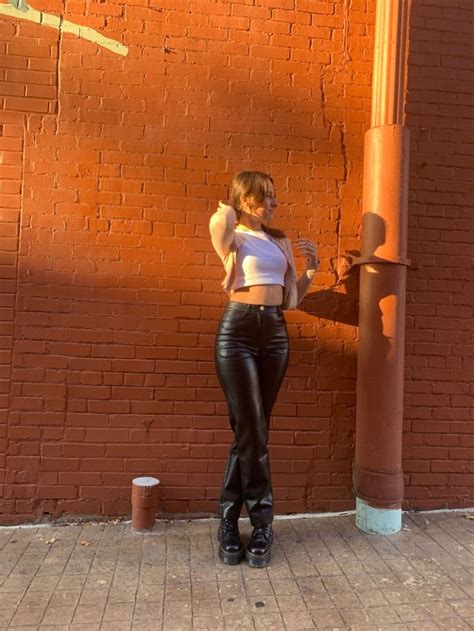 Black Leather Pants Confident Woman Life Is Short Leather Fashion