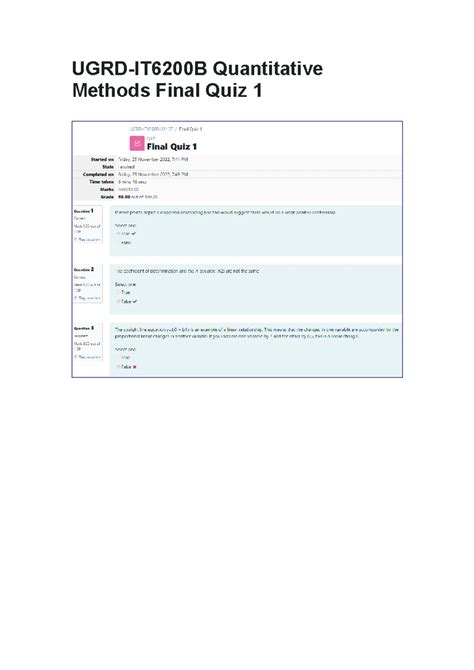 Ugrd Ite6201e Quiz Quantitative Method Quiz Quantitative Methods Q The Population Is Not