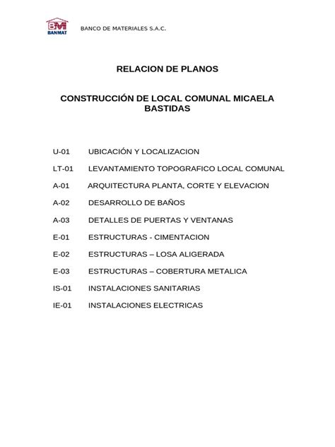 08 Relacion Planos Lc Mb Pdf