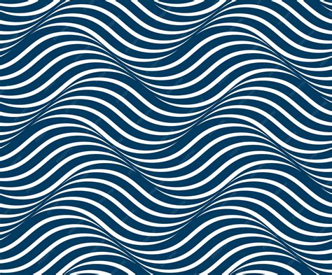 Premium Vector Water Waves Seamless Pattern Vector Curve Lines Abstract Repeat Tiling