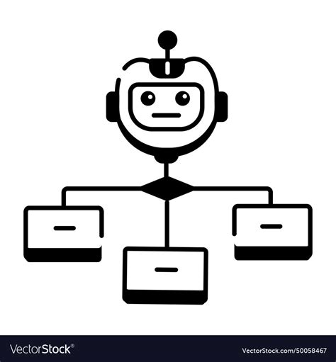 Artificial Intelligence Linear Icon Royalty Free Vector