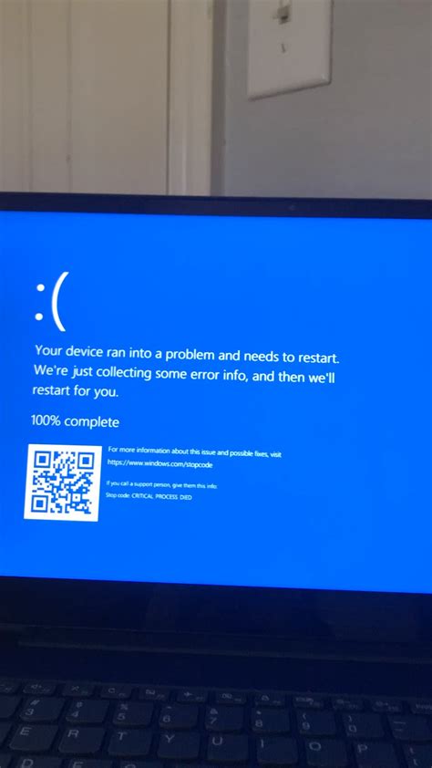 my laptop keeps bluescreening with the stop error critical process died