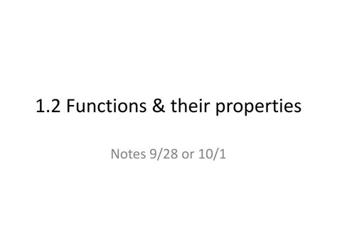 PPT 1 2 Functions Their Properties PowerPoint Presentation ID 2815323