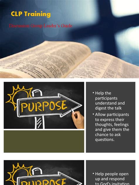 Clp Training Discussion Group Leaders Guide Pdf