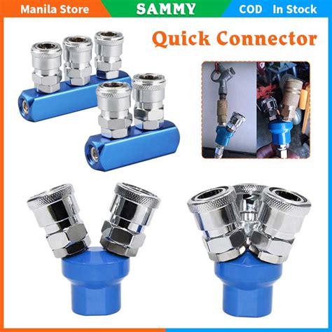 C Type Quick Connector Smy Smv Round Tee Two Way Connector For Pump Tool Manifold Multi Shopee