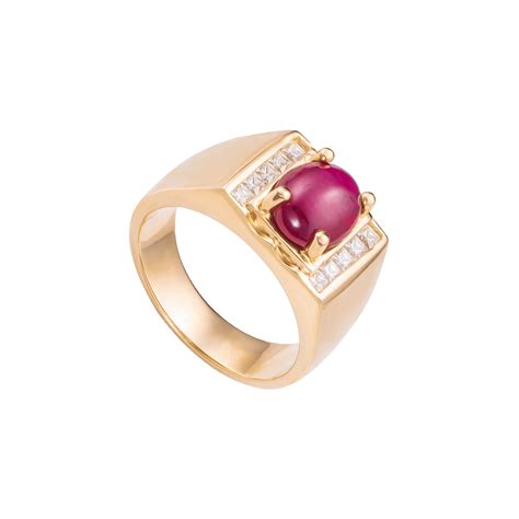 Nhẫn Nam Vàng 18k đính đá Ruby Mancode By Pnj Rbxmy000883