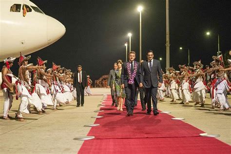 Emmanuel Macron Arrives In Sri Lanka Historic Visit Marks First Time A